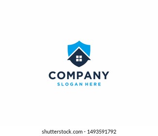 Protection House Logo Design Template: เวกเตอร์สต็อก (ปลอดค่าลิขสิทธิ์ ...