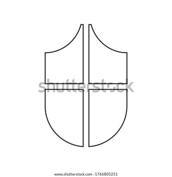 Protection Shield Divided Into Sectors Vector Stock Vector (Royalty ...