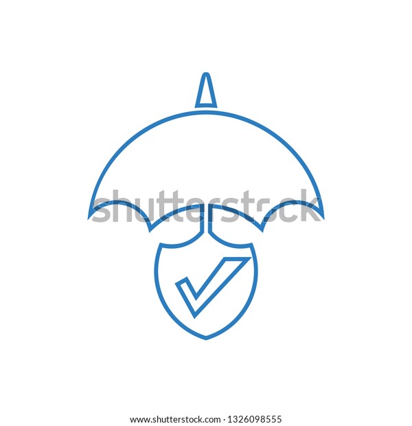 Protection Symbol Icon Vector Stock Vector (Royalty Free) 1326098555 ...