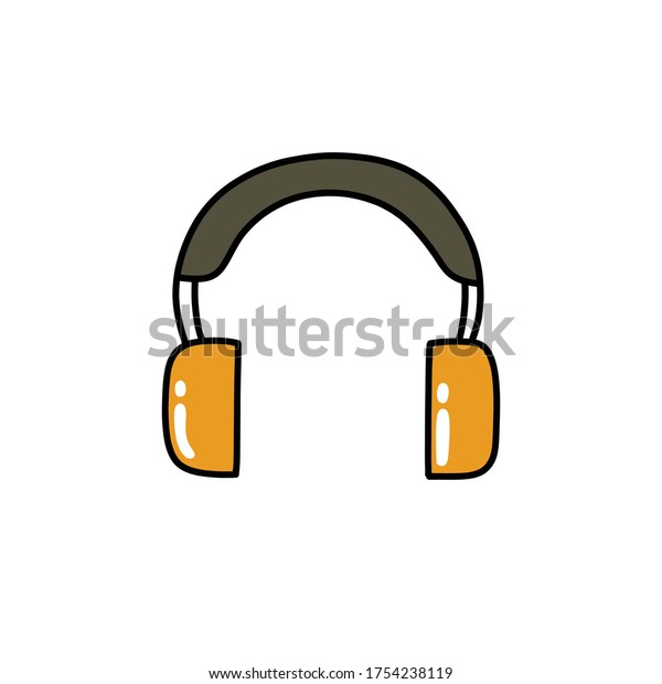 Protective Ear Muffs Doodle Icon Vector Stock Vector (Royalty Free ...