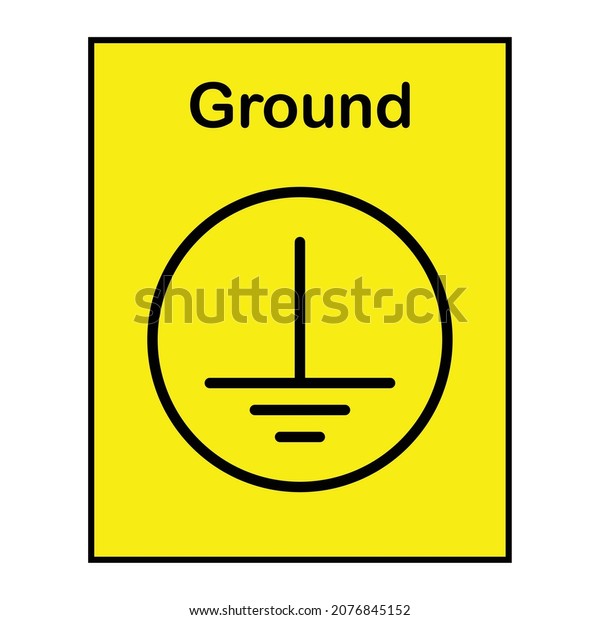 Protective Earth Ground Symbol Icon Electricity Stock Vector (Royalty ...