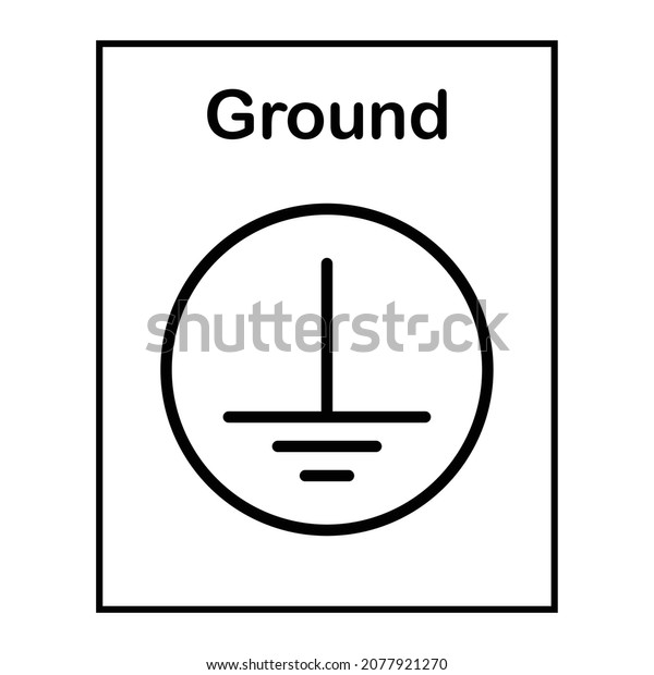 Protective Earth Ground Symbol Icon Electricity Stock Vector (Royalty ...