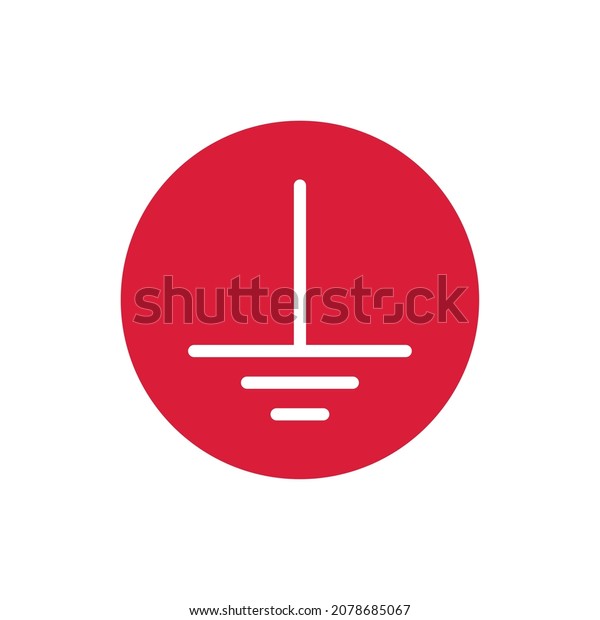 Protective Earth Ground Symbol Icon Electricity Stock Vector (Royalty ...