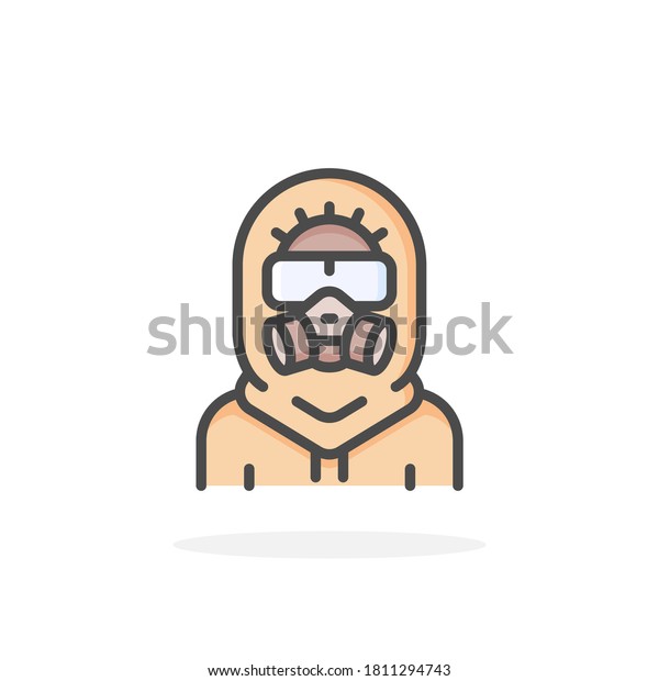 Protective Suit Icon Filled Outline Style Stock Vector (Royalty Free ...