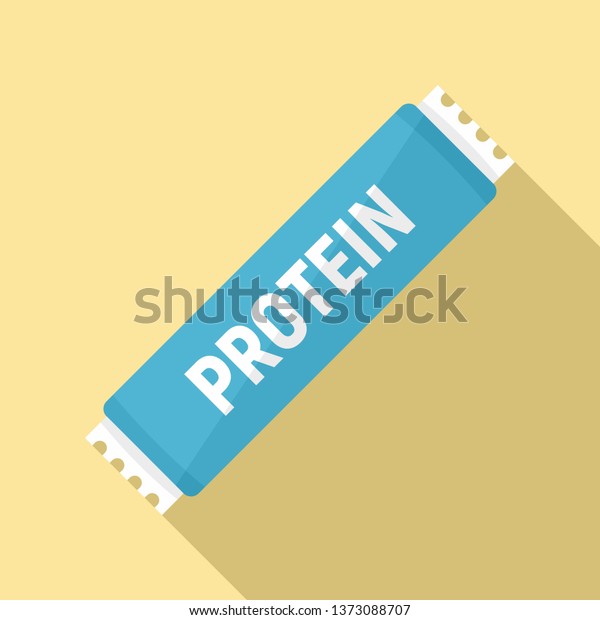 Protein Bar Icon Flat Illustration Protein Stock Vector (Royalty Free ...