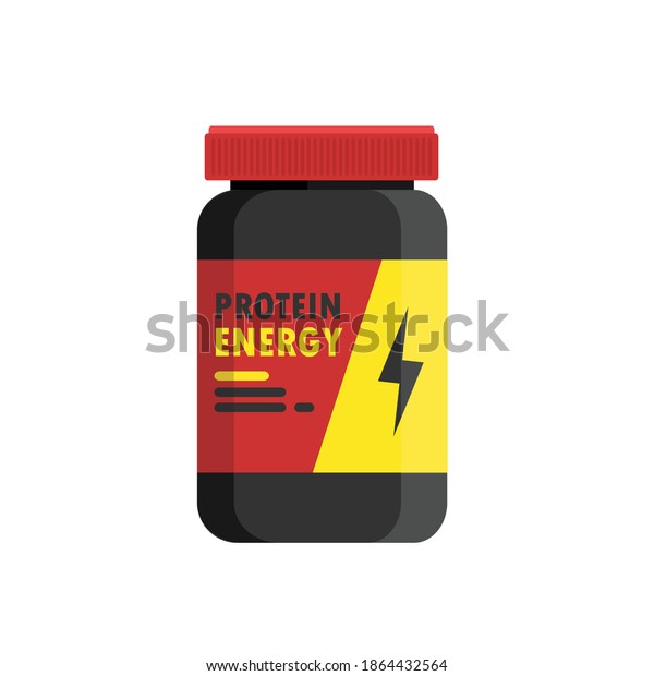 Protein Containers Isolated On White Background Stock Vector (Royalty ...