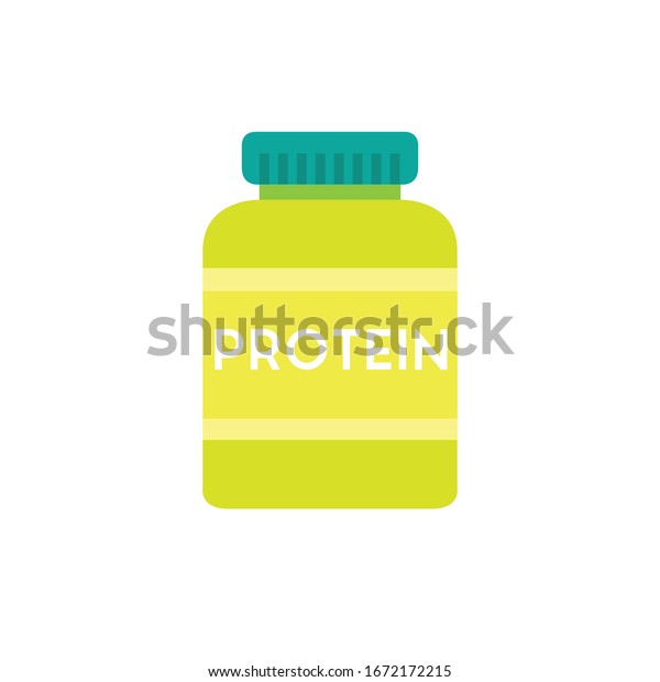 Protein Flat Icon Vector Illustration Stock Vector (Royalty Free ...