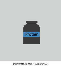 Protein Icon Protein Symbol Flat Vector Stock Vector (Royalty Free ...