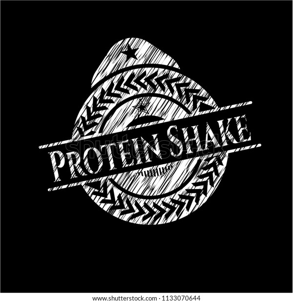 Protein Shake Chalk Emblem Written On Stock Vector (Royalty Free ...
