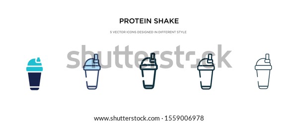 Protein Shake Icon Different Style Vector Stock Vector (Royalty Free ...