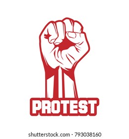 Protest Fist Hand Red Fist Hand Stock Vector (Royalty Free) 793038160 ...