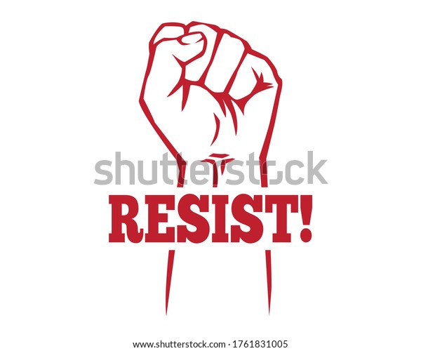 Protest Fist Line Illustration Vector Stock Vector (Royalty Free ...