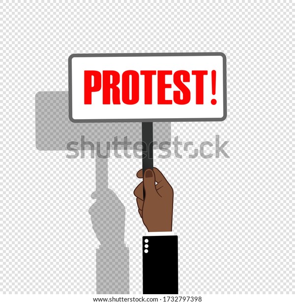 Protest Hand Holding Picket Sign Mexican Stock Vector (Royalty Free ...