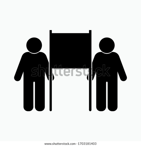 Protest Icon Demonstration Symbol Promotion Activity Stock Vector ...