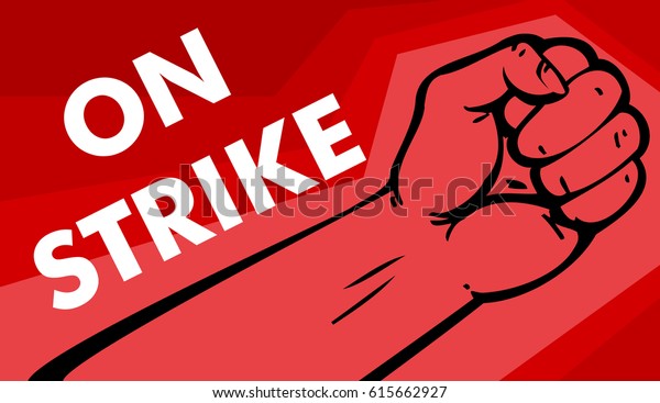 Protest Poster People On Strike Stock Vector (Royalty Free) 615662927 ...
