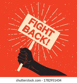 Protest Sign Vector Demostran Black Live Stock Vector (Royalty Free ...
