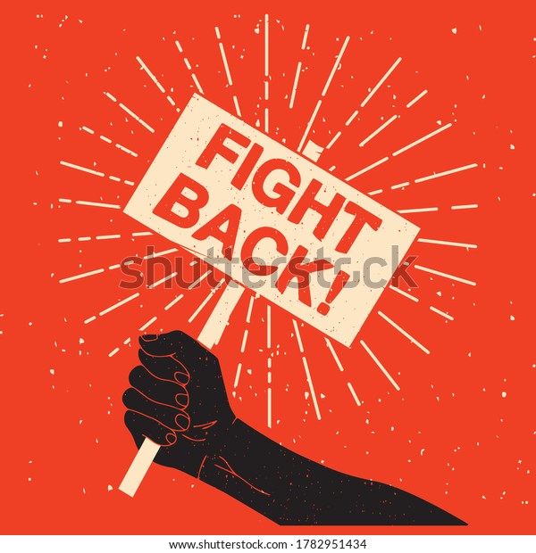 Protest Sign Vector Demostran Black Live Stock Vector (Royalty Free ...