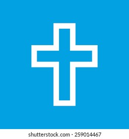 Red Christian Cross Symbol Icon Christian Stock Vector (Royalty Free ...