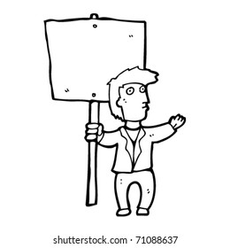 Protester Sign Cartoon Stock Vector (Royalty Free) 71088637 | Shutterstock