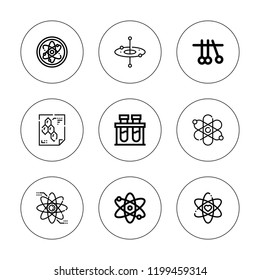 Proton Icon Set Collection 9 Outline Stock Vector (Royalty Free ...