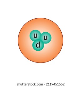 Proton Model Diagram Physics Stock Vector (Royalty Free) 2119451552