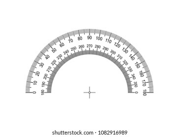 Protractor Protractor Grid Measuring Degrees Tilt Stock Vector (Royalty ...