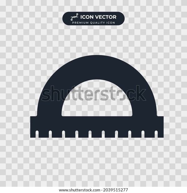 protractor icon symbol template for graphic and web design collection ...