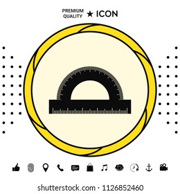 Protractor Symbol Icon Stock Vector (Royalty Free) 1126852460 ...