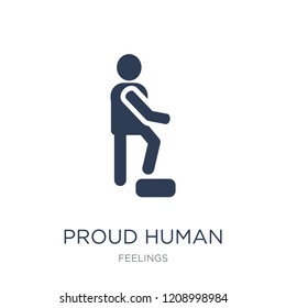 Proud Human Icon Trendy Flat Vector Stock Vector (Royalty Free ...
