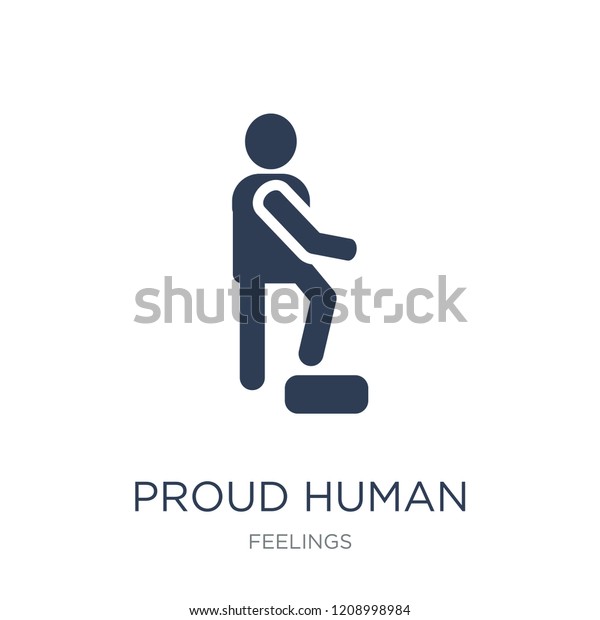 Proud Human Icon Trendy Flat Vector Stock Vector (Royalty Free ...