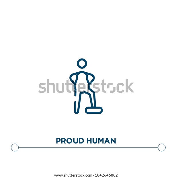 Proud Human Outline Vector Icon Simple Stock Vector (Royalty Free ...