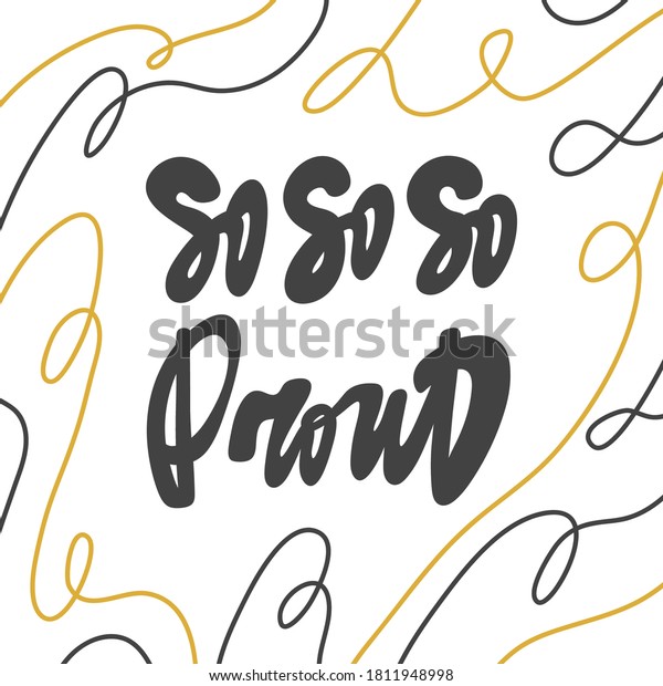 Proud Vector Hand Drawn Calligraphic Design Stock Vector (Royalty Free ...