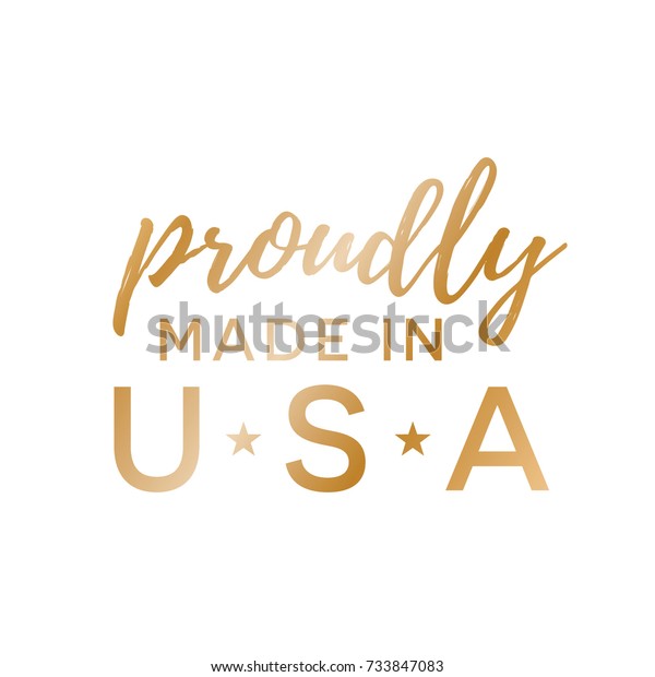 Proudly Made Usa Vector Text Illustration Stock Vector (Royalty Free ...