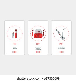 Prp Treatment Onboard Screen Design Template Stock Vector (Royalty Free ...