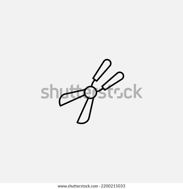 Pruning Shears Icon Sign Vectorsymbol Logo Stock Vector (Royalty Free ...