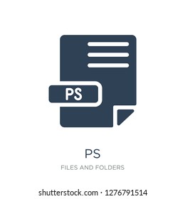 Ps Icon Vector On White Background Stock Vector (Royalty Free ...