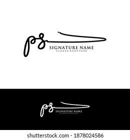 Ps Initial Letter Handwriting Signature Logo Stock Vector (Royalty Free ...