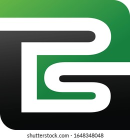 Ps Text Gray Green Logo Stock Vector (Royalty Free) 1648348048 ...