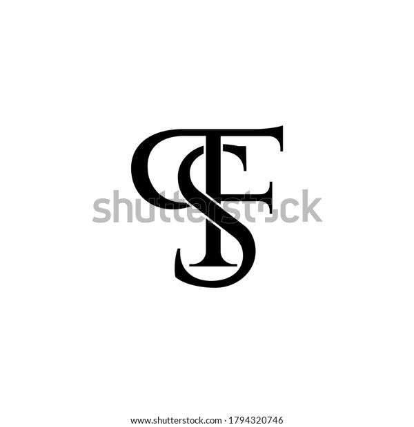 Psf Letter Original Monogram Logo Design Stock Vector (Royalty Free ...