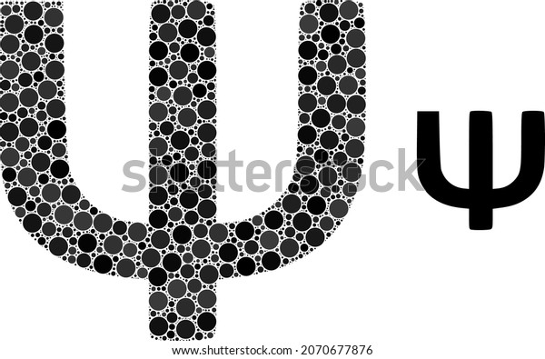 Psi Greek Symbol Vector Collage Dots Stock Vector (Royalty Free ...