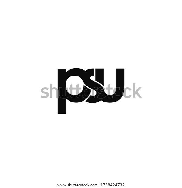 Psu Letter Original Monogram Logo Design Stock Vector (Royalty Free ...