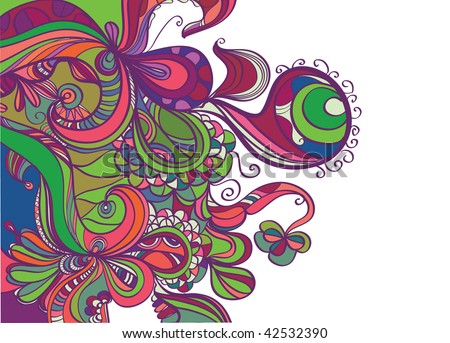 Psychedelic 70 S Retro Vector Border Stock Vector (Royalty Free ...