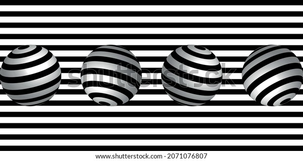 Psychedelic Optical Illusion 3d Ball Rolling Stock Vector (Royalty Free ...