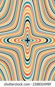 Psychedelic Retro Groove Background Muted Warm Stock Vector (Royalty ...