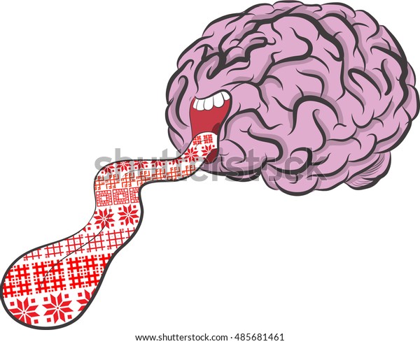 Psycho Brain Illustration Stock Vector (Royalty Free) 485681461 ...