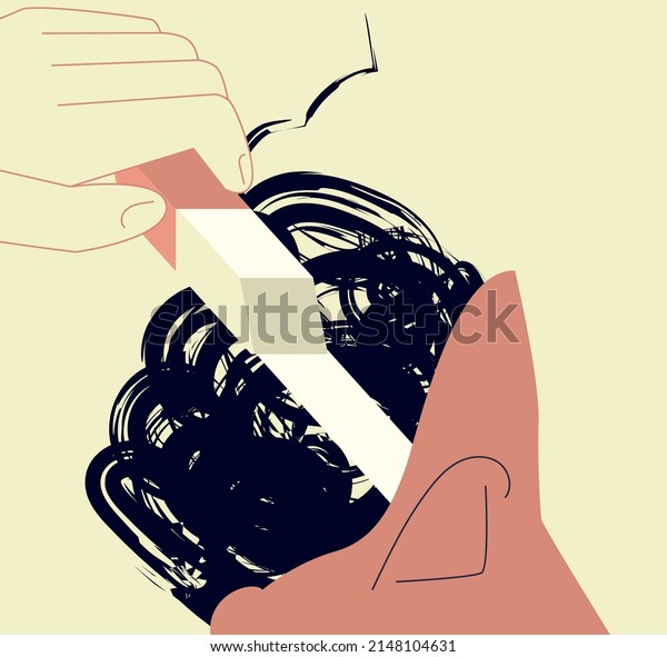 Psychological Problem Poster Design Confusion Ones Stock Vector ...