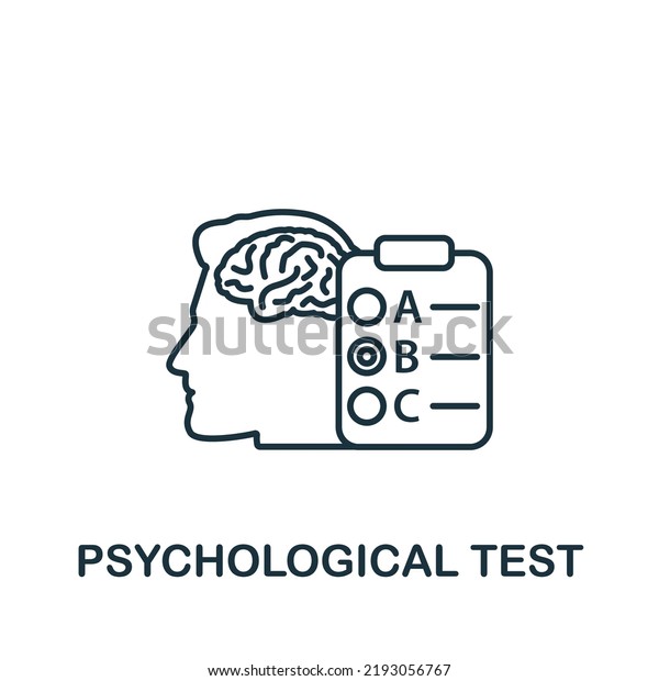 Psychological Test Icon Line Simple Psychology Stock Vector (Royalty ...