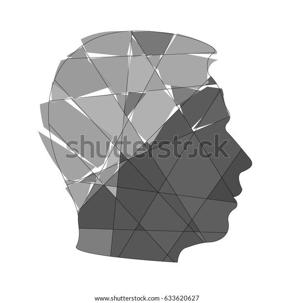 Psychology Concept Man Distortion Perceiving World: vector de stock ...