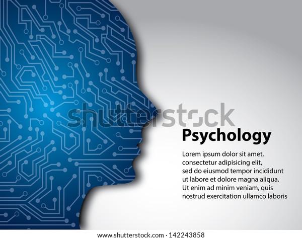 Psychology Profile Over Gray Background Vector: vector de stock (libre ...