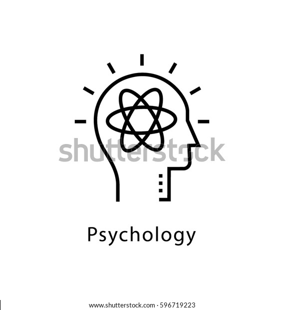 Psychology Vector Line Icon Stock Vector (Royalty Free) 596719223